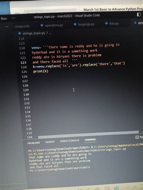 Venugopal Reddy On Linkedin Task14 Explore Paragraph Type String Kiran Sagar Pythonlife