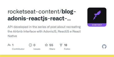 Github Rocketseat Contentblog Adonis Reactjs React Native Airbnb Api Developed In The Series
