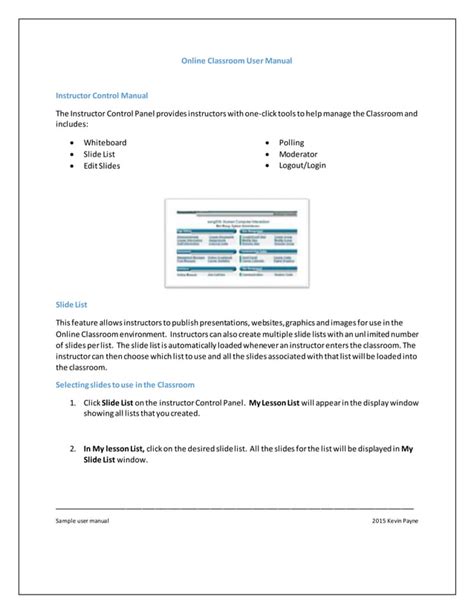 Online Classroom User Manual Docx Web Development Internet