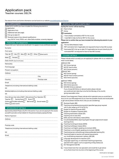 Application Pack Delta Application Pack Pdf Cognition Learning