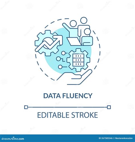 Data Fluency Turquoise Concept Icon Stock Vector Illustration Of Analysis Fluency 267585546