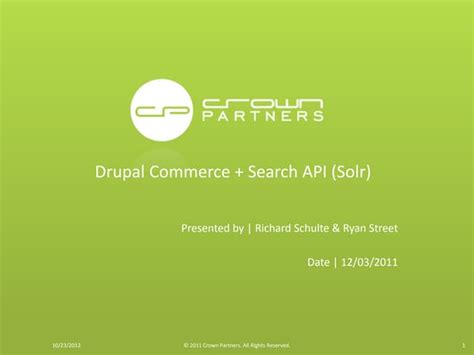 Drupal Commerce Search Api Solr Pptx