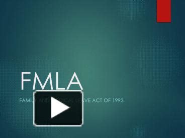 FMLA Presentation Free To View