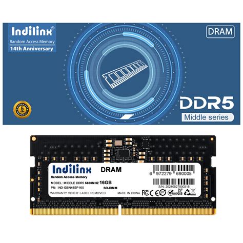 Memoria Ram Ddr5 16gb Indilinx 5600mhz Pc5 44800 Sodimm Laptop Precio Incluye Iva Y