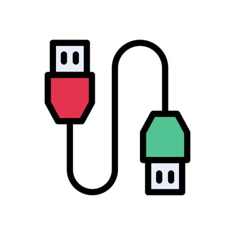 Usb Cable Vector Stall Lineal Color Icon
