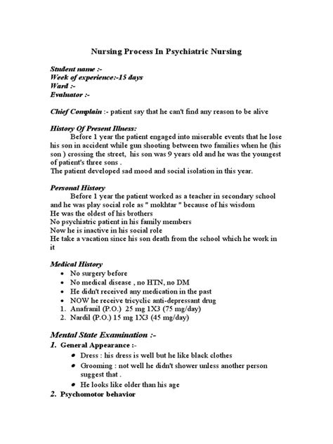 Depression Nursing Process2 Pdf Thought Suicide