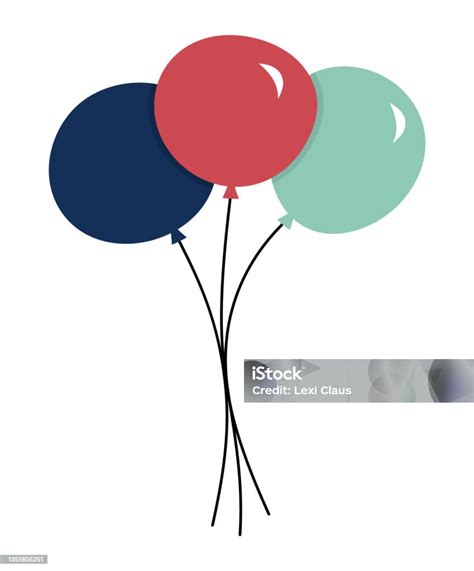 풍선의 벡터 귀여운 무리 카드 포스터 인쇄 디자인에 대한 재미있는 생일 선물 이나 서커스 요소 아이들을위한 밝은 휴일 그림 흰색 배경에 고립 된 쾌활한 축하 아이콘 0명에