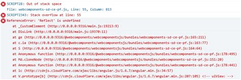 Webcomponents Loader Usage Causes Ie11 Script28 Out Of Stack Space