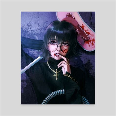 Shizuku And Blinky An Art Canvas By Reta Kim Inprnt