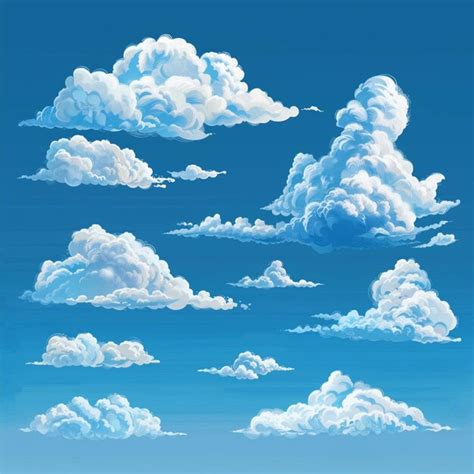 Anime Style Clouds Premium Ai Generated Image