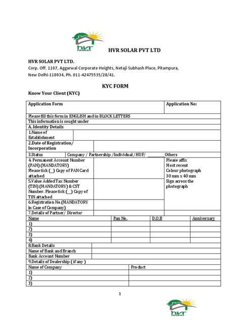 Kyc Form Applications Of Cryptography Identity Document