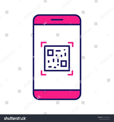 Qr Code Scanning Smartphone App Color Stock Vector Royalty Free 1215648715 Shutterstock