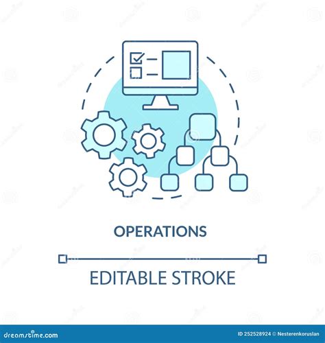 Operations Turquoise Concept Icon Stock Vector Illustration Of Activity Abstract 252528924