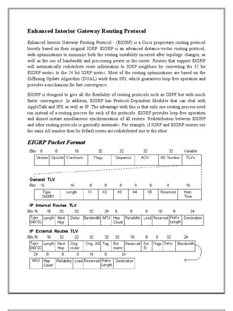 Enhanced Interior Gateway Routing Protocol Eigrp Packet Format Pdf