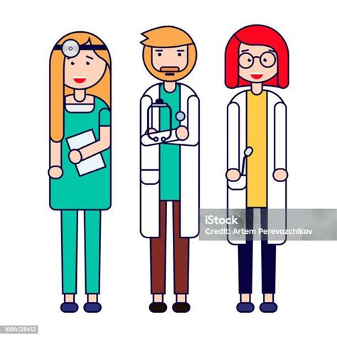 의료 전문가의 그룹입니다 벡터 일러스트 레이 션 디자인에서 의료 팀 개념입니다 흰색 배경에 고립 벡터 일러스트입니다 간호사에 대한 스톡 벡터 아트 및 기타 이미지 Istock