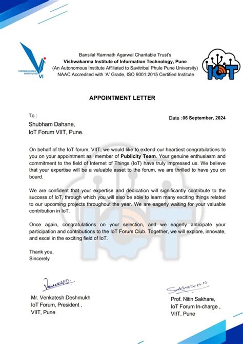 Shubham Dahane On Linkedin Iot Viit Innovation Learning Technology