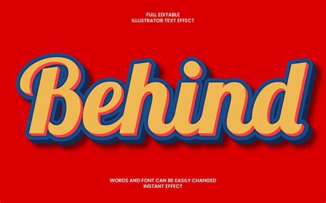 Premium Vector Behind Text Effect