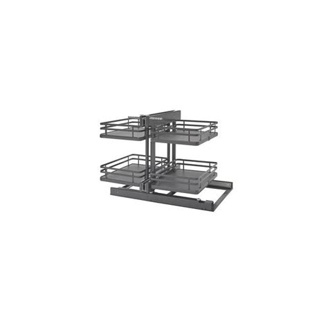 Rev A Shelf 53PSP Metal 2 Tier Solid Bottom Blind Corner Optimizer