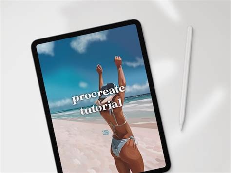 Procreate Digital Art Illustration Portrait Beach Tutorial Etsy