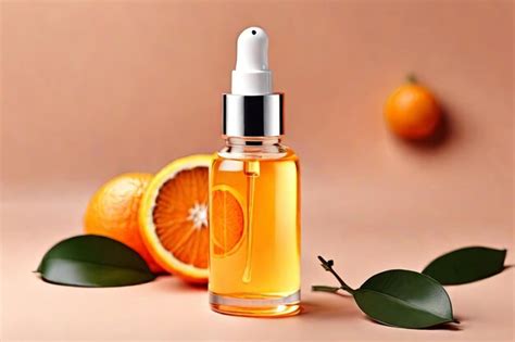 Revitalizar La Piel Con Nuestro Natural Vitamina C Suero De Belleza Producto De Marca Mock Up