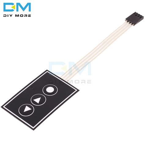 1x3 Matrix Array Membrane Switch Keypad 3 Keys Keyboard 13 Keys Displ Diymore