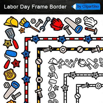 Labor Day Frame Border Clip Art Commercial Use In 2024 Clip Art