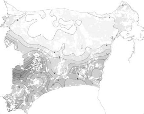 Density Of Moose [moose Per 10 Km 2 ] Predicted By The Regression Model Download Scientific