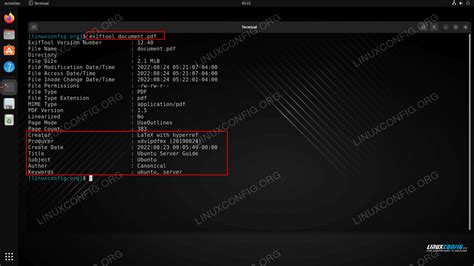 How To Get And Change PDF Metadata In Linux Linux Tutorials Learn Linux Configuration