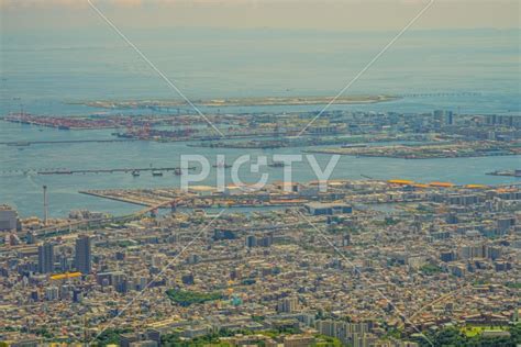 六甲山から見える六甲アイランド Id 4982 ご当地写真・イラスト素材サイト Pictyピクティ