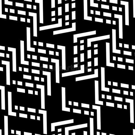 Seamless Pattern Of Diagonal Lines And Points Black White Modern