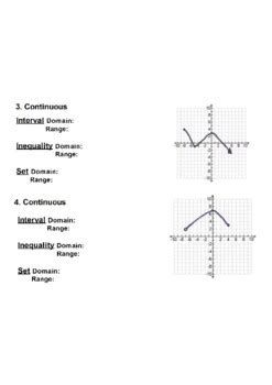 Alg Domain And Range By Cassie Anderson TPT