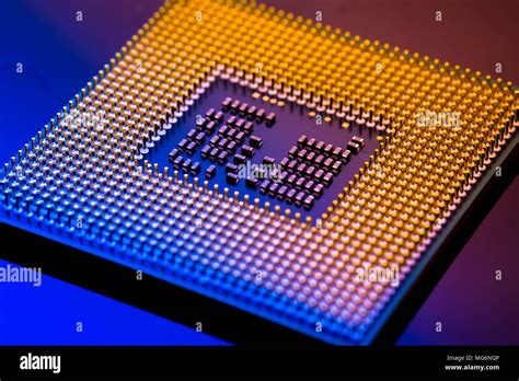 Technology Cyber Electronic Concept Cpu Ram Computer On Blue Light Background Stock Photo Alamy