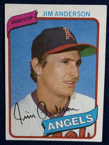 1980 Topps 183 Jim Anderson California Angels Baseball Card Ebay