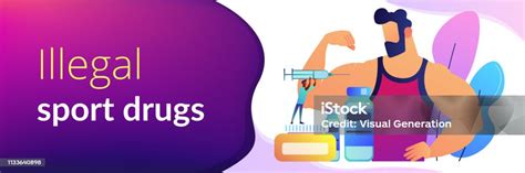 단백 동화 스테로이드 개념 배너 헤더 Championship에 대한 스톡 벡터 아트 및 기타 이미지 Championship 가리기 개념 Istock