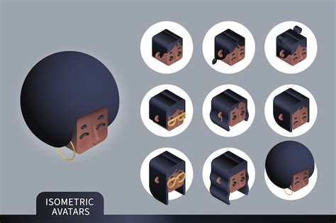premium vector flat isometric set