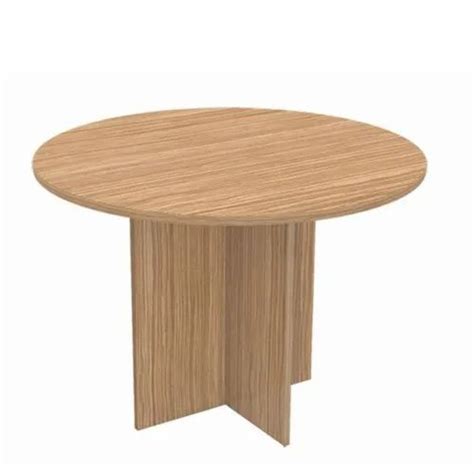 Prelam Particle Board Round Wooden Meeting Table For Corporate Office Warranty 1 Year At