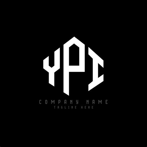 Ypi Bokstavslogotypdesign Med Polygonform Ypi Polygon Och Kubform Logotypdesign Ypi Hexagon