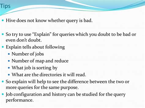 Hive Query Optimization Infinity Ppt