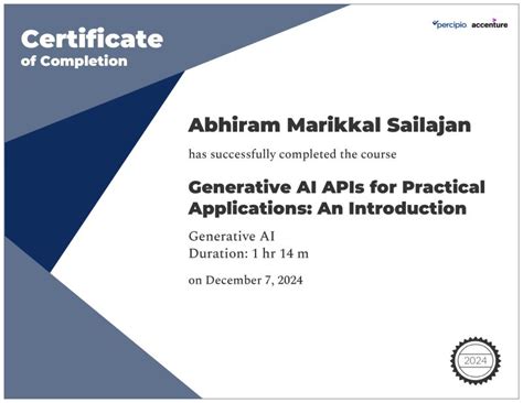 Gen Ai Certifications 🤖 Accenture Accenture In India Accenture India Abhiram Ms