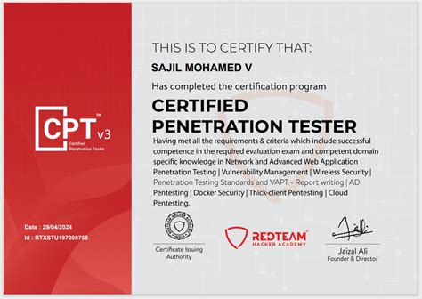 Sajil Mohamed On Linkedin Cybersecurity Penetrationtester Cpt Ceh Redteamhackeracademy