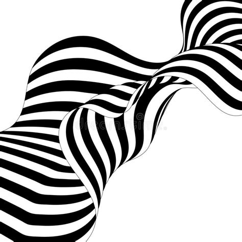 Abstract Background With Wave Lines Dynamic Abstract Vector Design 3d Optical Illusion Line
