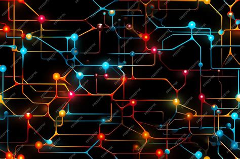 Premium Photo Colorful Illustration Of A Complex Network Of Interconnected Nodes And Pathways