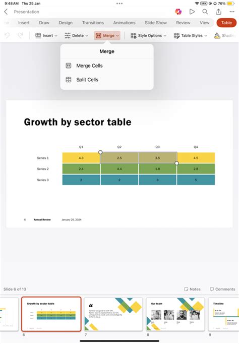 Good News For Microsoft Insiders Split And Merge Table Cells In PowerPoint For IPad
