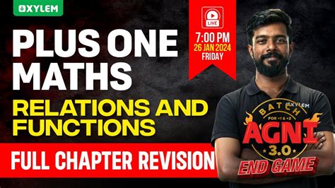 Plus One Maths Relations And Functions Xylem Plus One Youtube