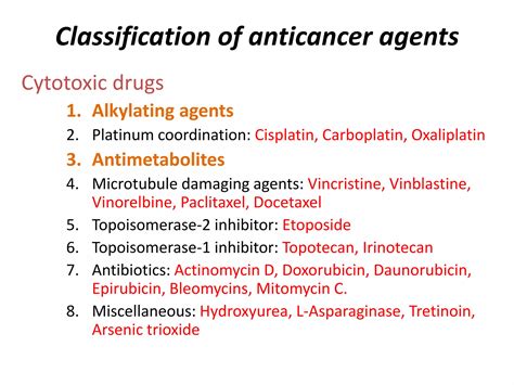Anticancer Drugs 1 Introduction And Classification Pptx