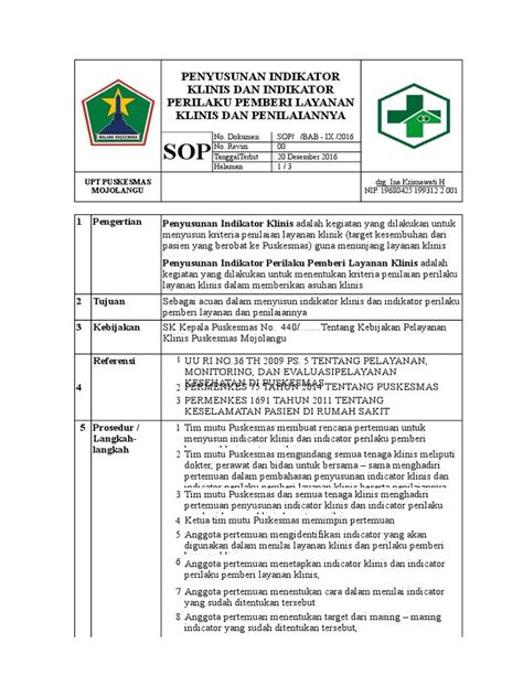 Sop Excel Pdf