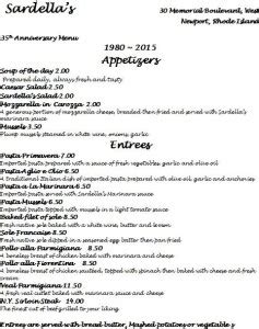 Sardellas To Serve Original Menu On Select Thursdays Happy 35th