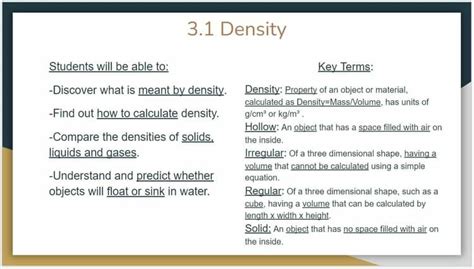 Density Middle School Science Guided Notes Guided Notes And Practice
