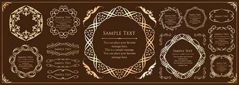 앤티크 장식 재료 빈티지 라인 로코코 패턴 고급스러운 곡선 식물 모티프의 유기 라인 장식 프레임 세트 디자인 개념에 대한 스톡 벡터 아트 및 기타 이미지 Istock