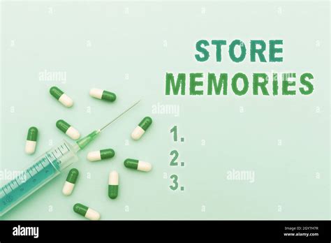 Conceptual Display Store Memories Word Written On A Process Of Inputting And Storing Data
